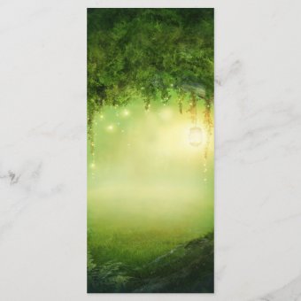 Enchanted Forest & Lights Wedding Menu Card | Zazzle