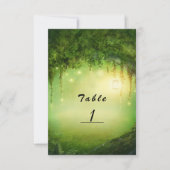 Enchanted Forest & Lights Wedding Table Number | Zazzle
