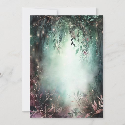 Enchanted Forest Magical Calligraphy Chic Sweet 16 Invitation | Zazzle