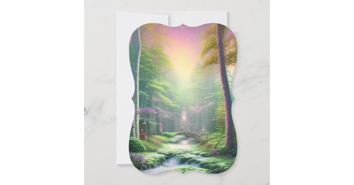 Enchanted Forest Note Card | Zazzle