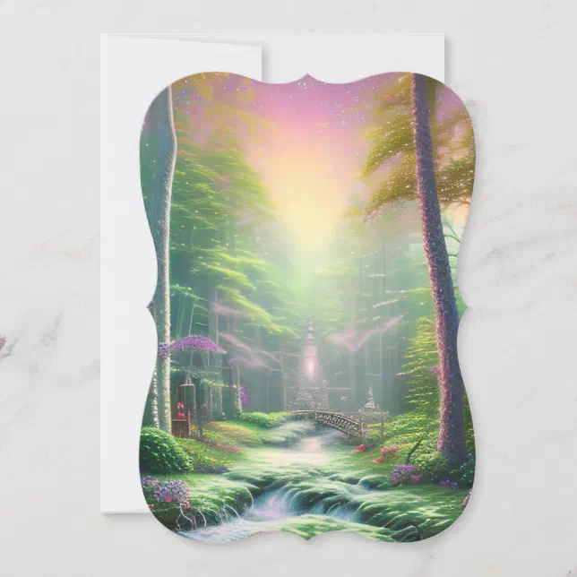 Enchanted Forest Note Card | Zazzle