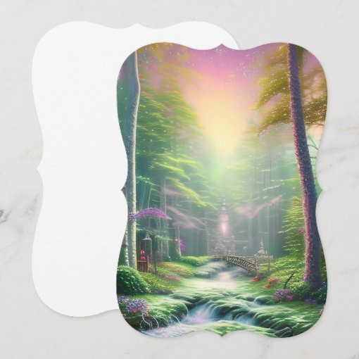 Enchanted Forest Note Card | Zazzle