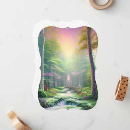 Enchanted Forest Note Card | Zazzle