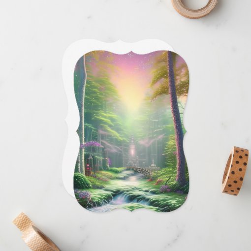 Enchanted Forest Note Card | Zazzle