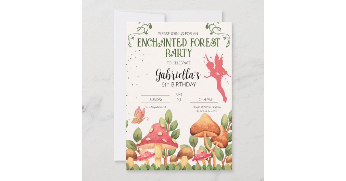 Enchanted Forest Party Invitation | Zazzle