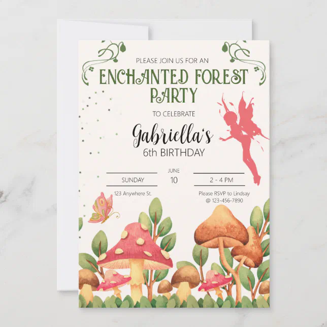Enchanted Forest Party Invitation | Zazzle