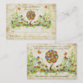 Enchanted Forest Patchwork Floral Place Cards | Zazzle