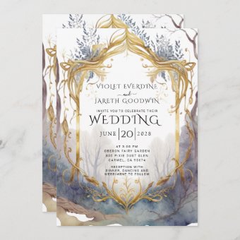 Enchanted Forest Portal Wedding Invitation | Zazzle