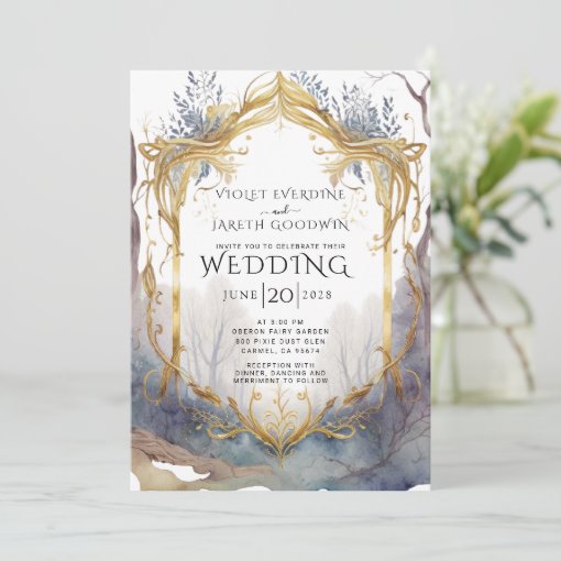 Enchanted Forest Portal Wedding Invitation | Zazzle