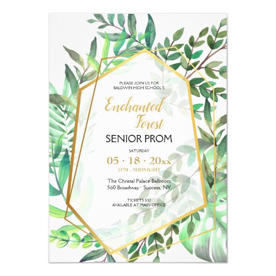 Enchanted Forest Prom Invitation | Zazzle.com