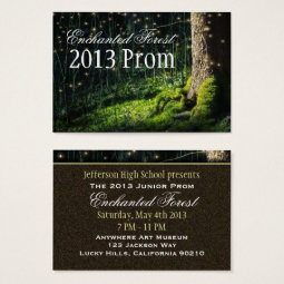 Enchanted Forest Prom Tickets - Invitations | Zazzle