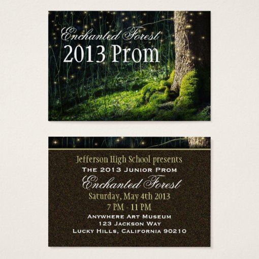 Enchanted Forest Prom Tickets - Invitations | Zazzle