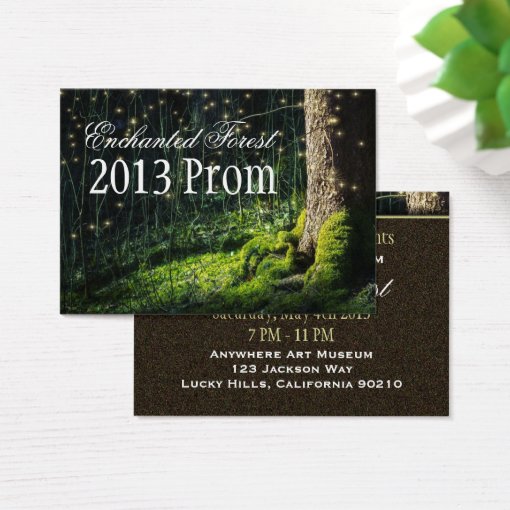 Enchanted Forest Prom Tickets - Invitations | Zazzle