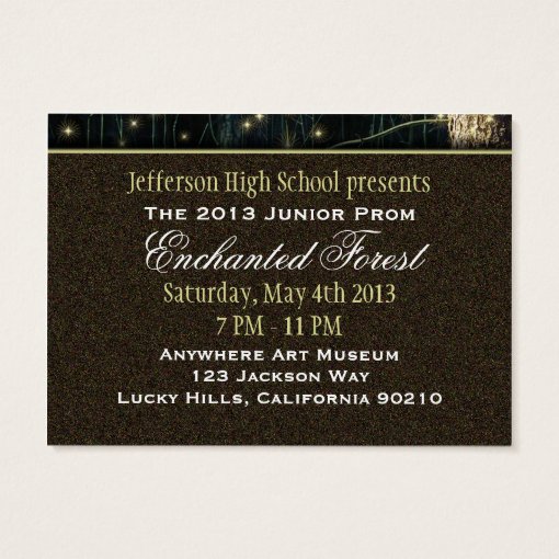 Enchanted Forest Prom Tickets - Invitations | Zazzle