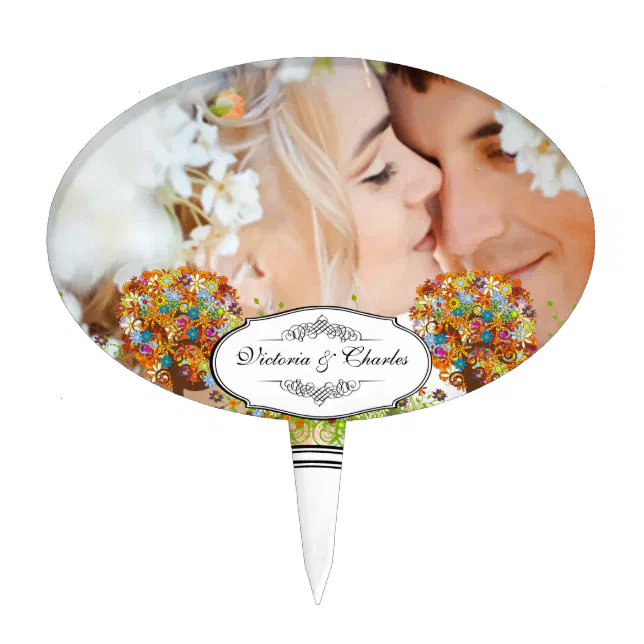 Enchanted Forest Side Branch Wedding Cake Topper | Zazzle