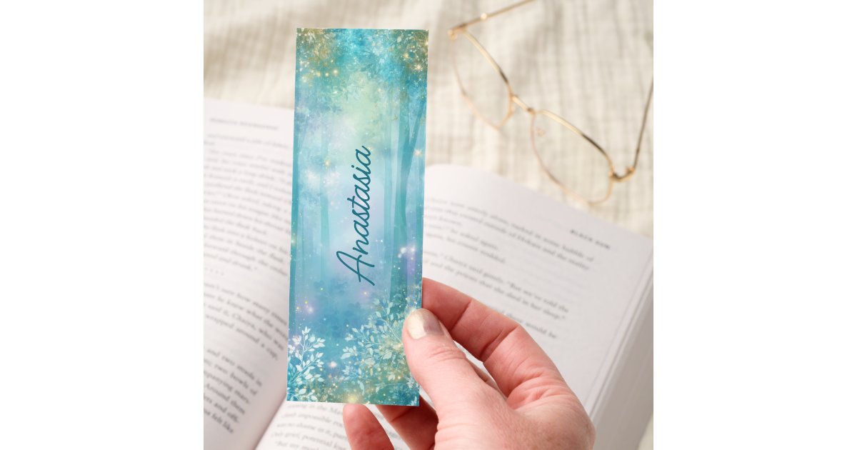 Enchanted Forest Sparkle Scene Bookmarks | Zazzle