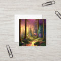 Enchanted Forest Square Business Card | Zazzle