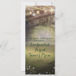 Enchanted Forest String Lights Prom VIP Ticket Invitation | Zazzle