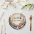 Enchanted Forest Toadstool Mushroom Baby Shower Paper Plates | Zazzle