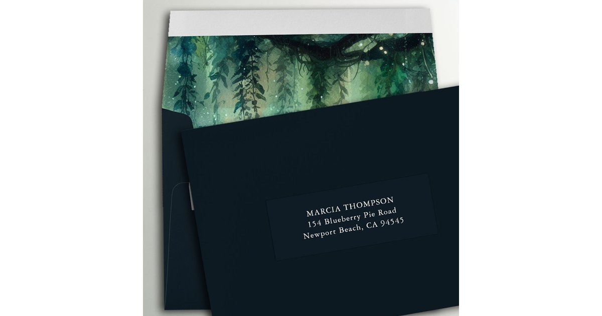 Enchanted Forest Wedding Guests Address Labels | Zazzle