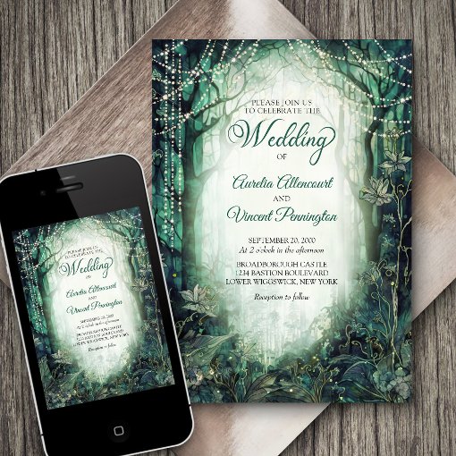 Enchanted Forest Wedding Invitation | Zazzle