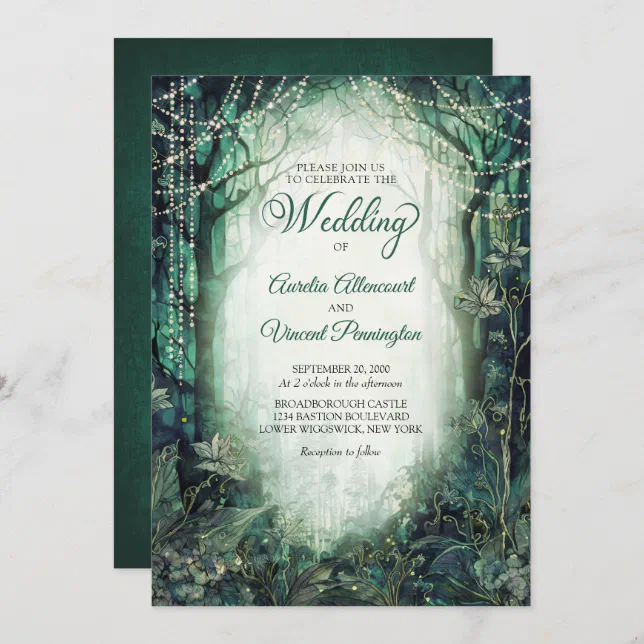 Enchanted Forest Wedding Invitation | Zazzle