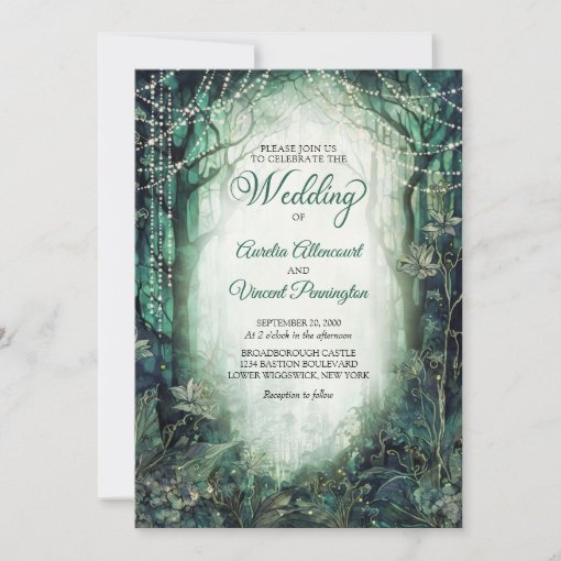 Enchanted Forest Wedding Invitation | Zazzle