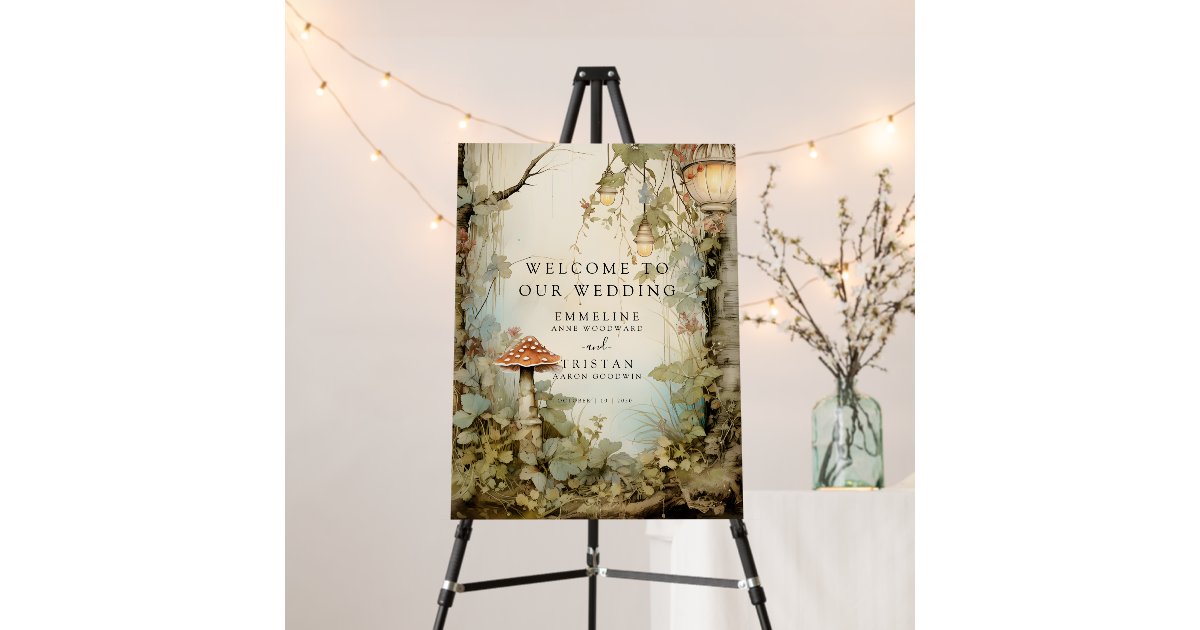 Enchanted Forest Wedding Poster | Zazzle