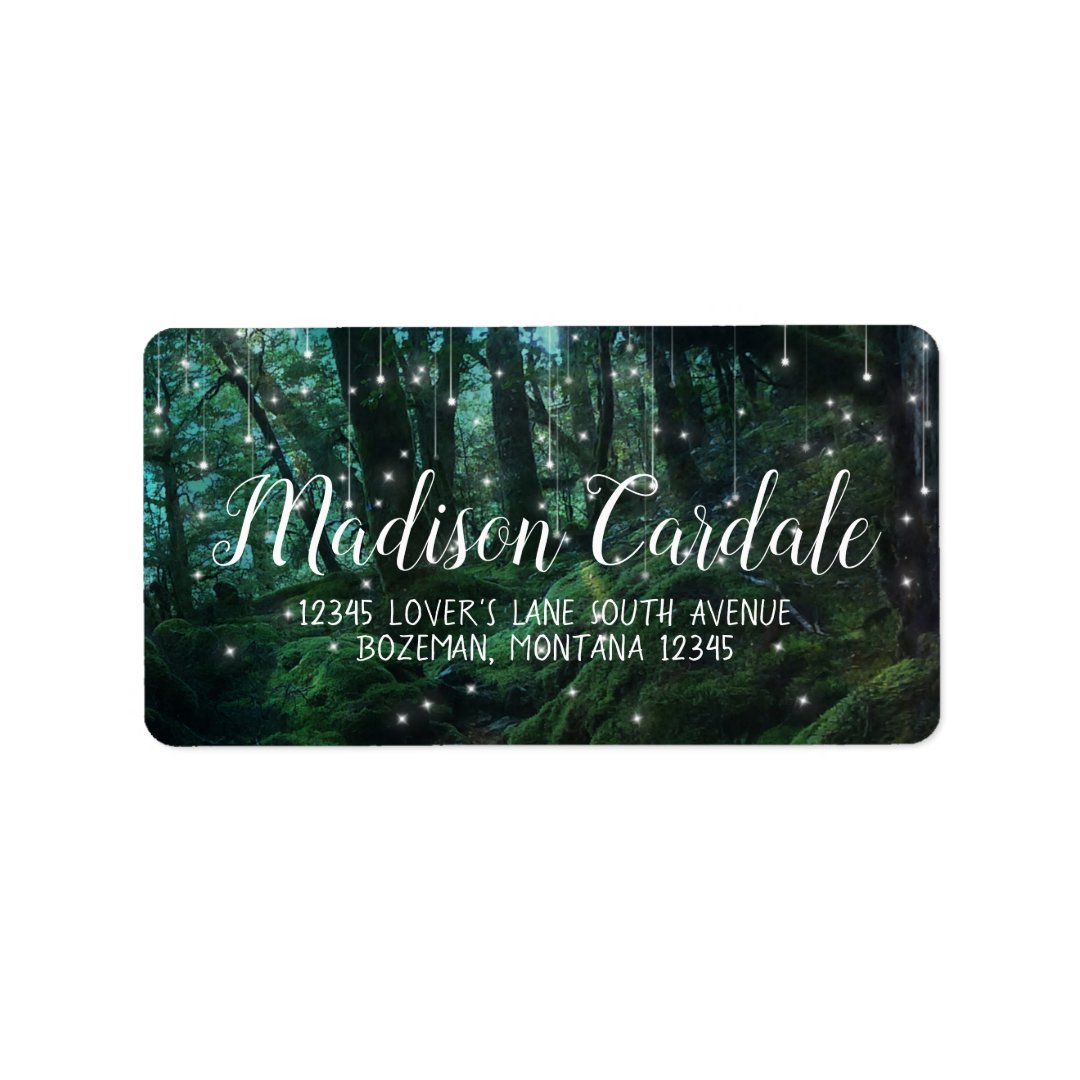 Enchanted Forest Wedding Return Address Labels | Zazzle