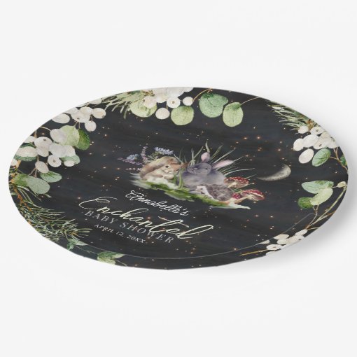 Enchanted Forest Woodland Animals Baby Shower Paper Plates | Zazzle
