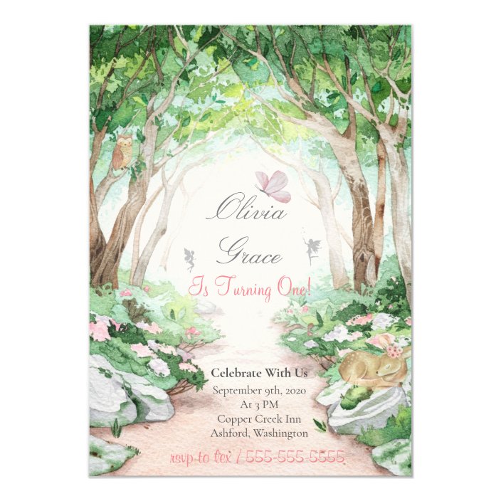 Enchanted Forest Woodland Fairy Invitation | Zazzle.com