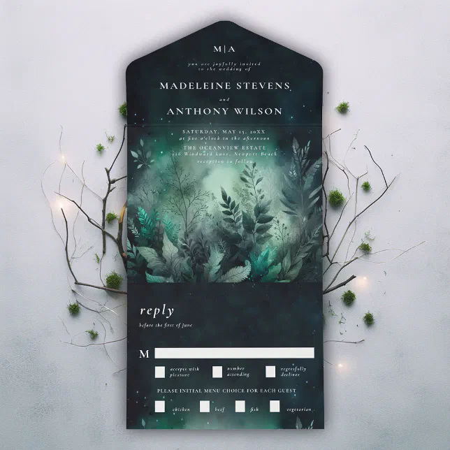 Enchanted Garden Emerald Fairytale Magical Wedding All In One ...
