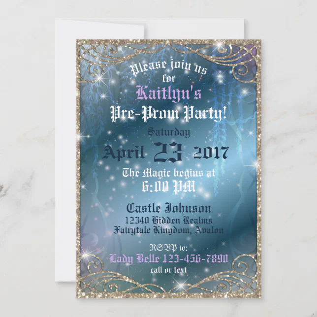 Enchanted Garden Pre-Prom Party Invitation | Zazzle