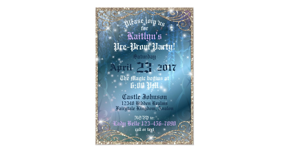 Enchanted Garden Pre-Prom Party Invitation | Zazzle.com