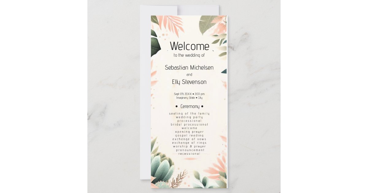 Enchanted Garden Wedding Program | Zazzle