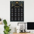 Enchanted Gothic Raven Wedding Seating Chart | Zazzle