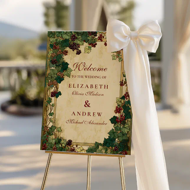 Enchanted Ivy Greenery Wedding Foam Board | Zazzle
