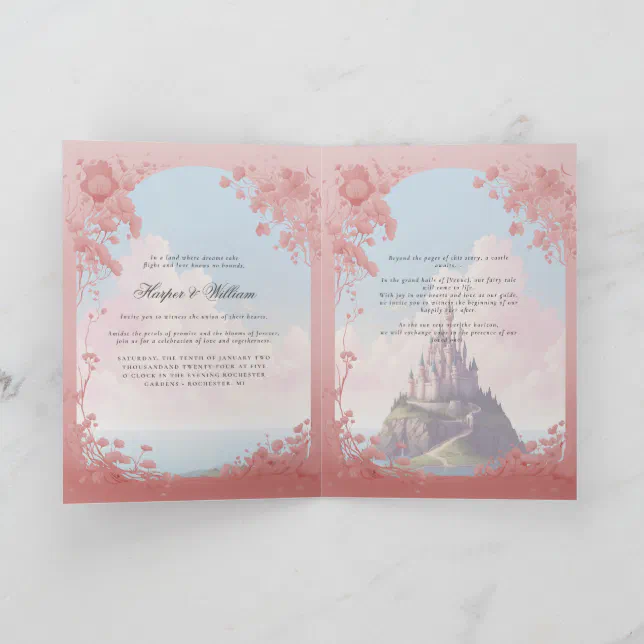 Enchanted Love: A Fairy Tale Wedding Invitation | Zazzle