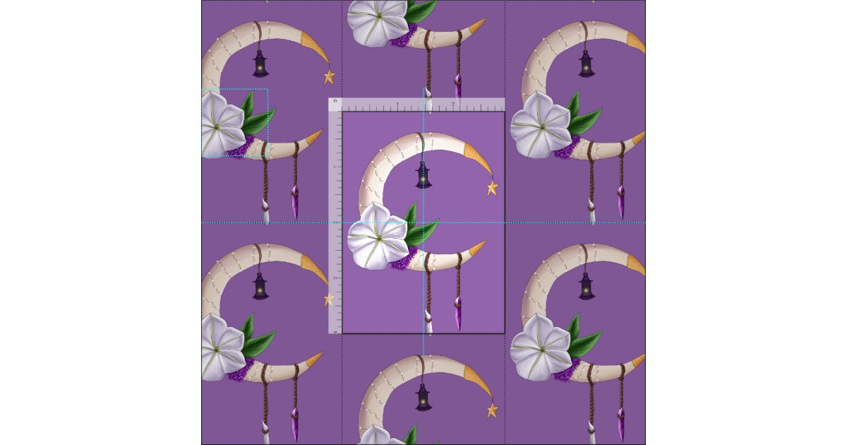 Enchanted Moon Fabric | Zazzle