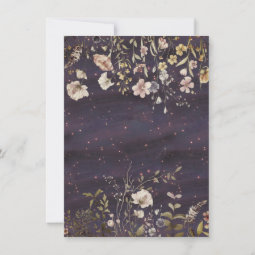 Enchanted Moonlight Floral Forest Wedding Invitation | Zazzle