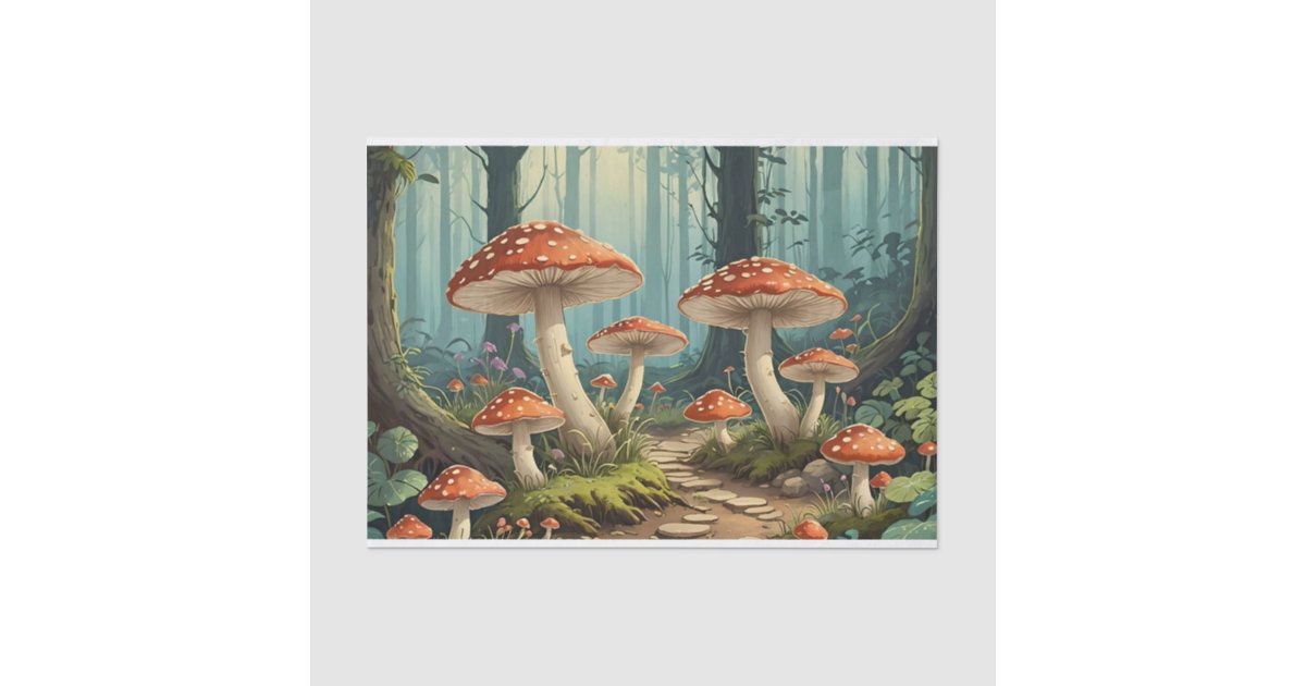 Enchanted Mushroom Forest Tissue Paper | Zazzle