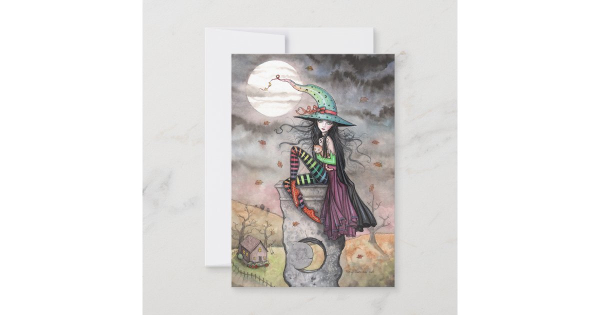 Enchanted October Halloween Postcard | Zazzle