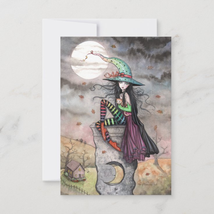Enchanted October Halloween Postcard | Zazzle