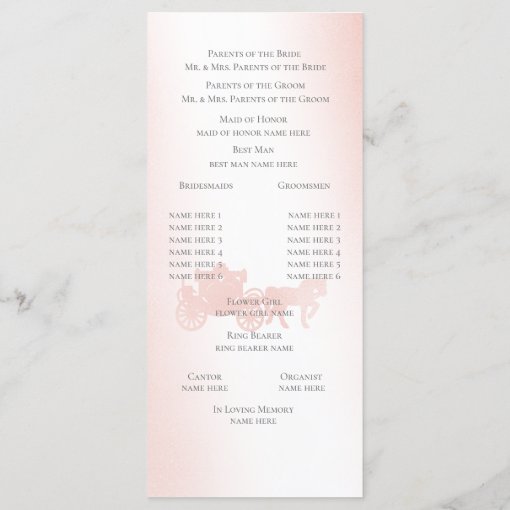 Enchanted Pink Fairy Tale Castle Wedding Program | Zazzle