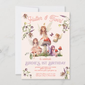Enchanted Pixie Fairy Princess Birthday Party Invitation | Zazzle