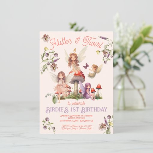 Enchanted Pixie Fairy Princess Birthday Party Invitation | Zazzle