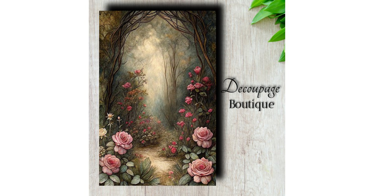 Enchanted Roseway Decoupage Tissue Paper | Zazzle