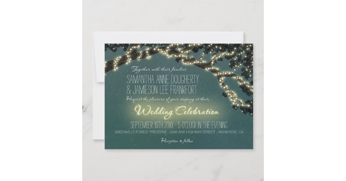 Enchanted Tree Branch Rustic Wedding Invitations | Zazzle