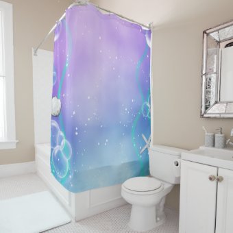 Enchanted Under the Sea Custom Magical Fantasy Shower Curtain | Zazzle