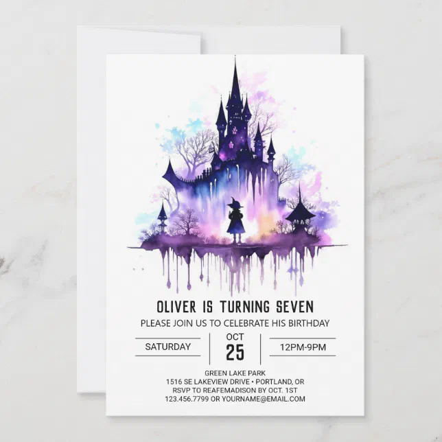 Enchanted Wand Wielder Birthday Invitation | Zazzle